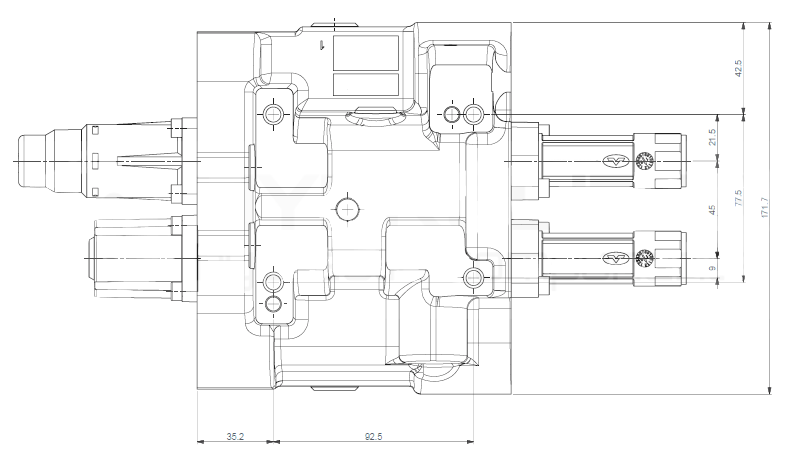 HYDRAULIC CONTROL VALVE DLM-122/2 2XP80 L/MIN LOAD SENSING WITH FLOAT ...