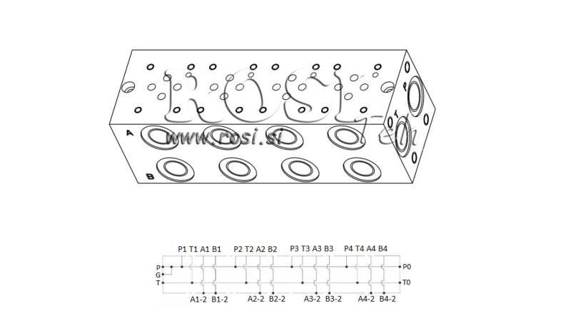 BASE CETOP5 NG10 4M ROSI TEH