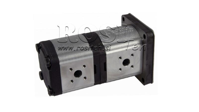 HIDRAVLIČNA ČRPALKA TRAKTOR - OEM 47129338 - CNH TLA 4WD 23+11 cc LEVA ...