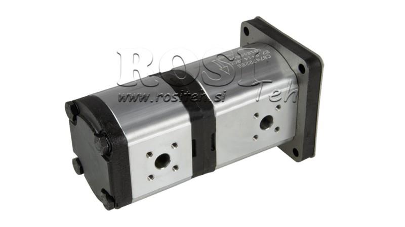 HIDRAVLIČNA ČRPALKA TRAKTOR - OEM 87472285 - CNH SERIE T4 26+15 cc LEVA ...