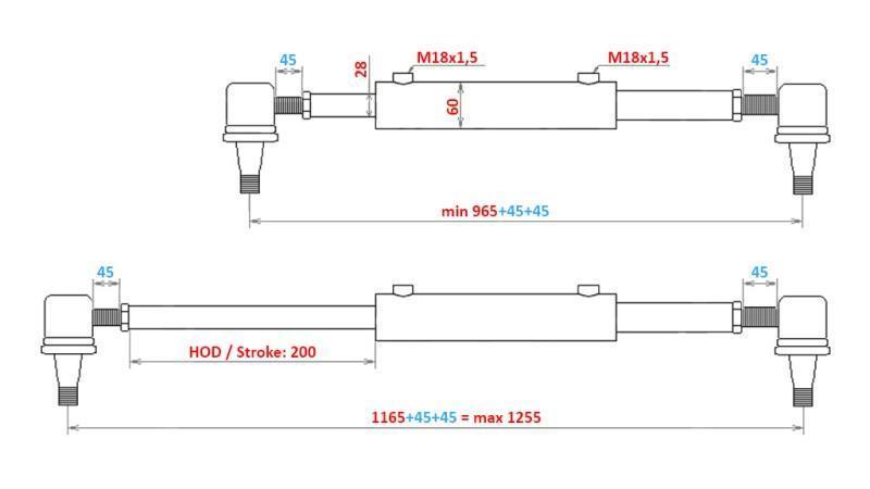 HIDRAVLIČNI VOLANSKI CILINDER ZETOR ROSI TEH