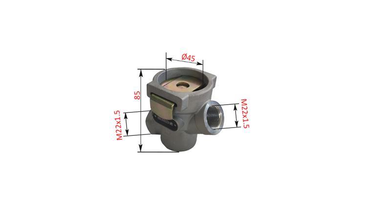 TRAILER INLINE AIR FILTER M22x1.5 BRAKING SYSTEM ROSI TEH