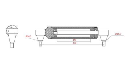 HYDRAULIC STEERING CYLINDER MASSEY FERGUSON OEM-3401241M91, 0011404U91 ...